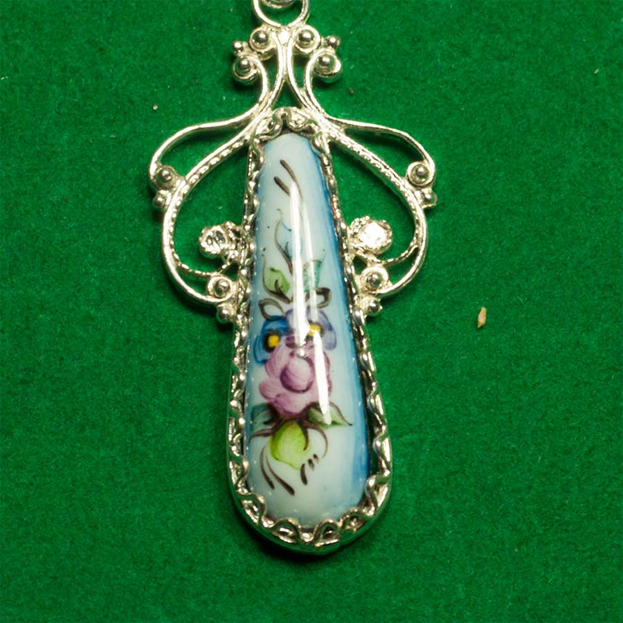 Серьги из финифти весенние голубые - Ростовская финифть - Ювелирные ...